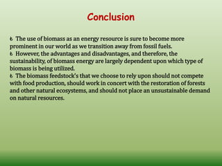 Review of Biomass Energy Sources | PPTX