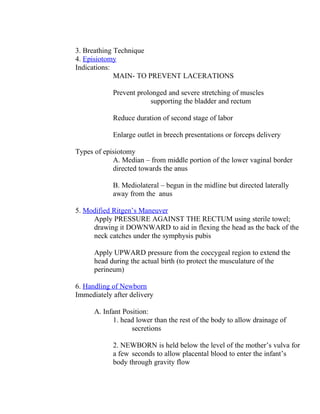 Review Of Concepts And Intrapartal Handout Mcn | DOC