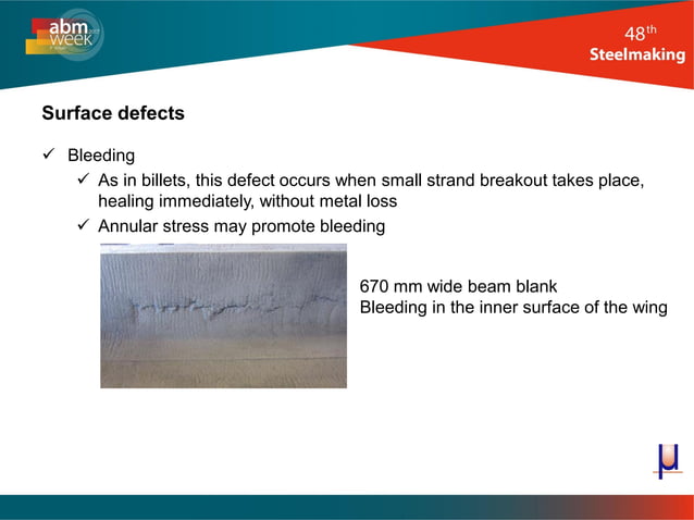 Review of defects in beam blank casting and the measures proposed for ...