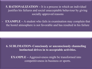 DEFENSE MECHANISMS.pptx | Mental Health | Diseases and Conditions
