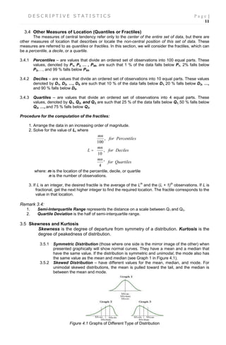 Review of descriptive statistics | PDF