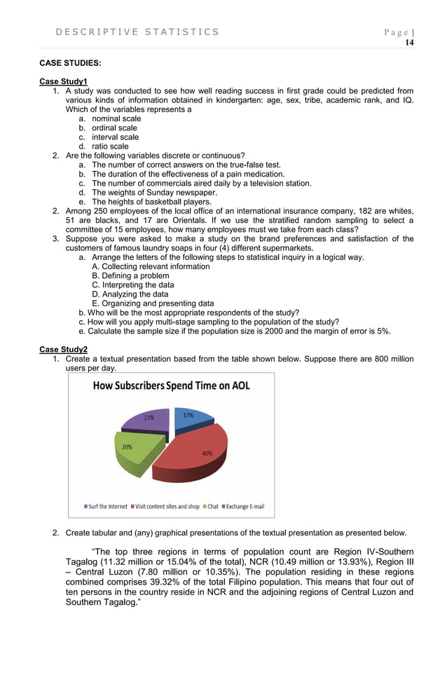 Review of descriptive statistics | PDF