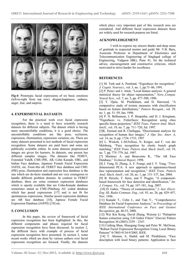Review of facial expression recognition system and | PDF | Artificial Intelligence | Technology ...