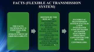 Review of facts devices and reactive power compensation | PPTX