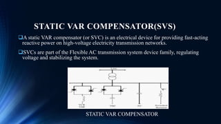 Review of facts devices and reactive power compensation | PPTX