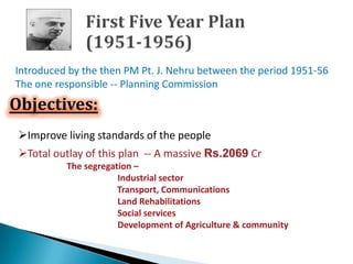 Review of five year plan of india | PPTX