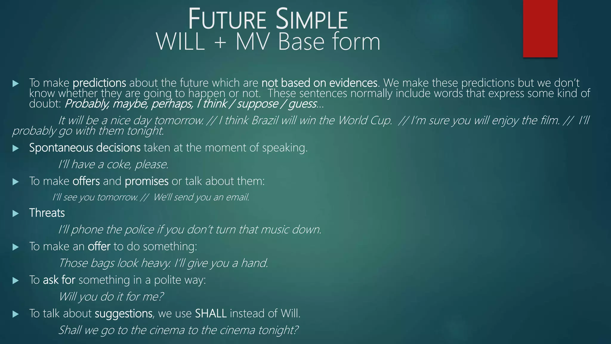 Review of future tenses | PPTX