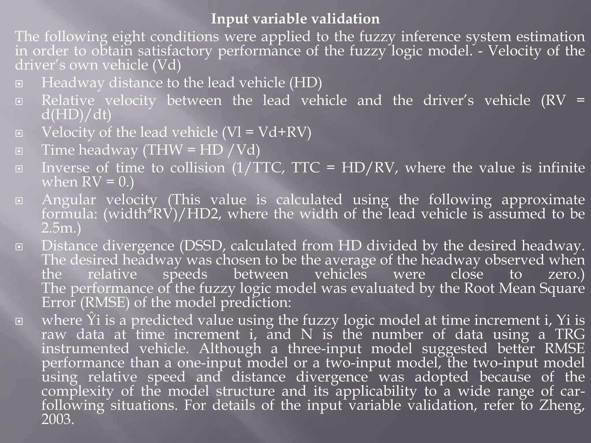 Review of fuzzy microscopic traffic flow models | PPT