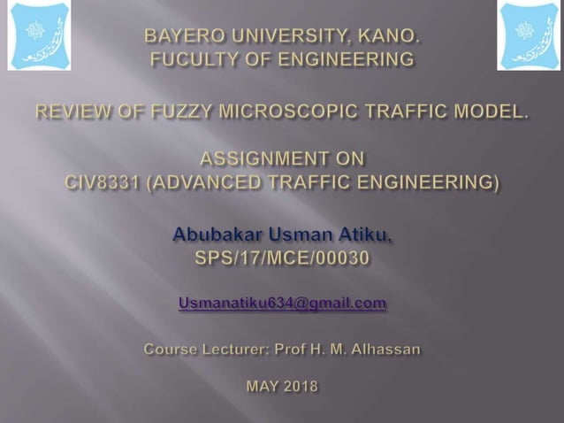 Review of fuzzy microscopic traffic flow models | PPT