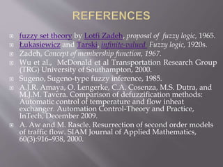 Review of fuzzy microscopic traffic flow models | PPT