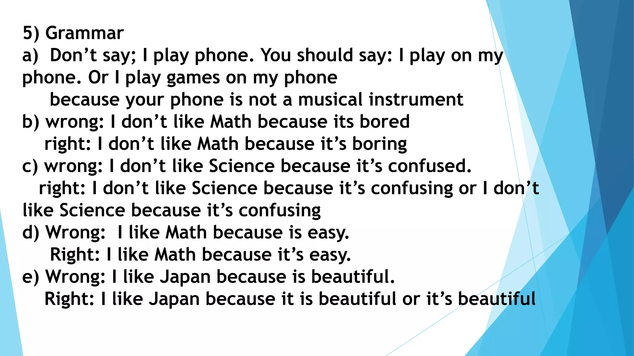 Review of grammar | PPTX