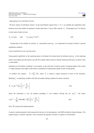 Review of gravity model derivations | PDF | Commodities | Economy