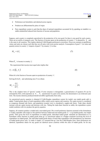 Review of gravity model derivations | PDF | Commodities | Economy