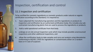 Review of guidelines for herbal cosmetics by COSMOS | PPTX