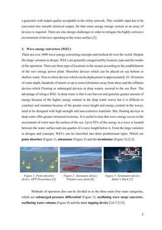 Review of journal articles of wave energy converters and their impact ...