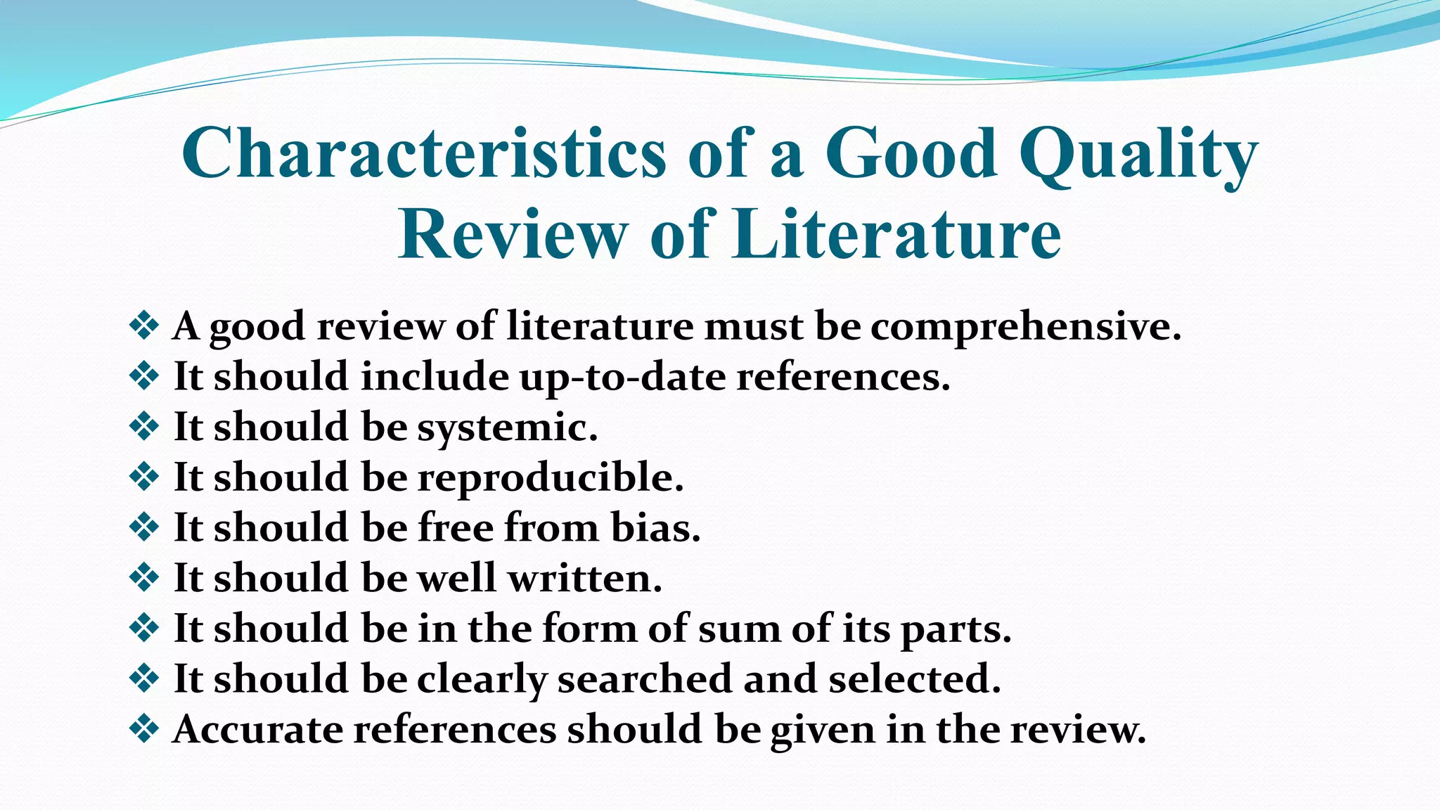 Review of Literature | PPTX