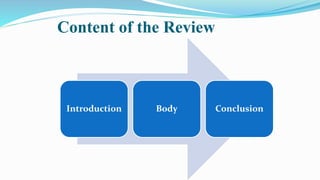 Review of Literature | PPTX