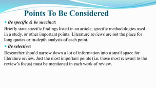 Review of Literature | PPTX