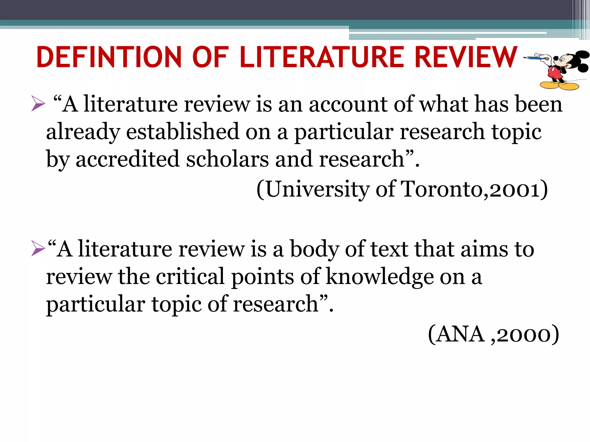 Review of literature | PPTX