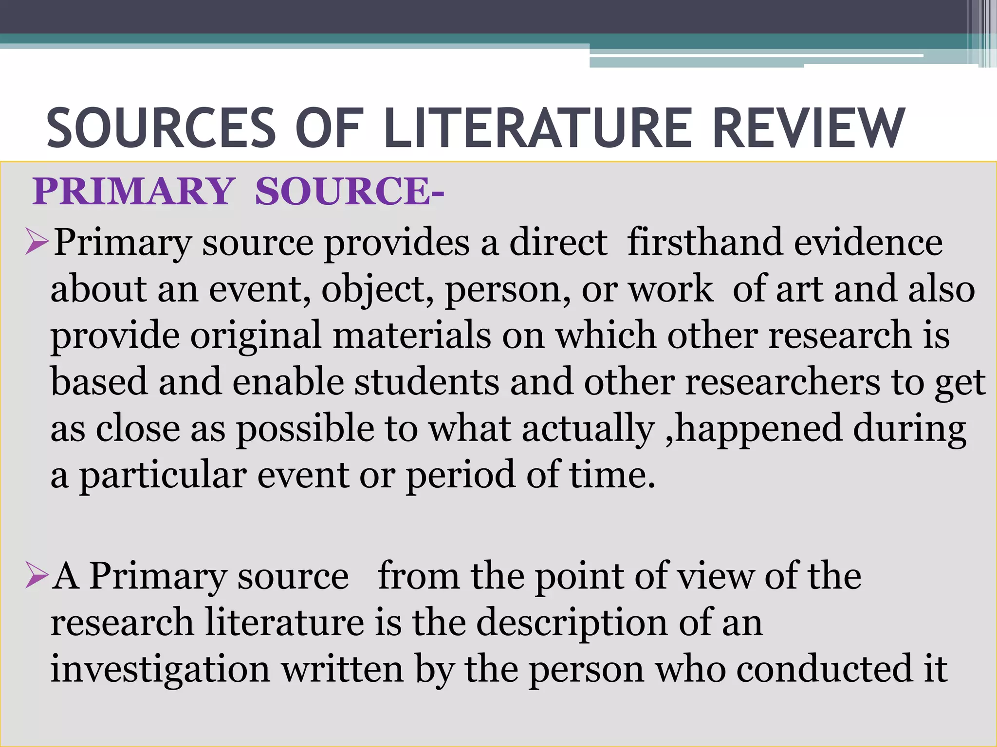 Review of literature | PPTX