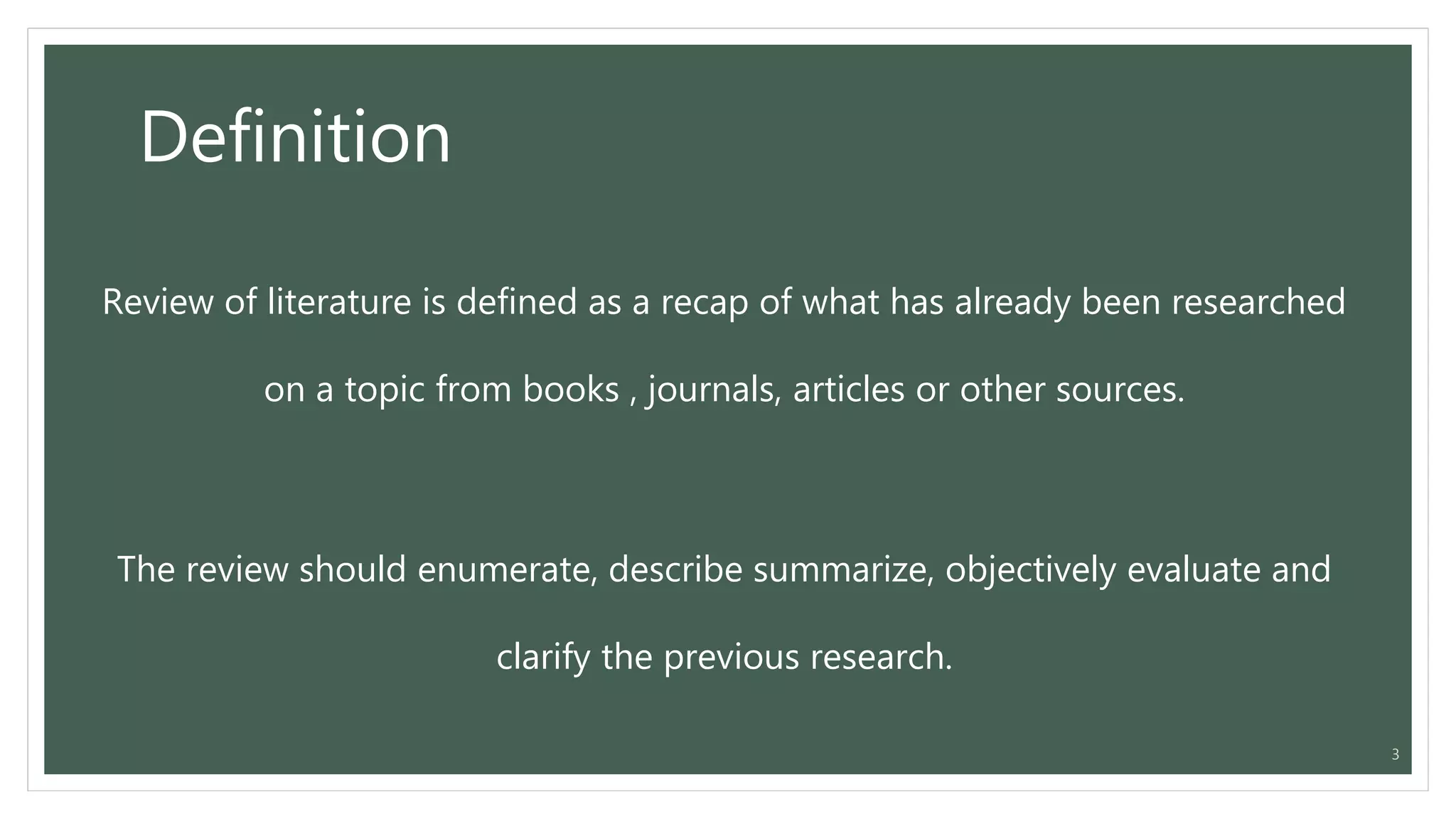 Review of literature | PPTX