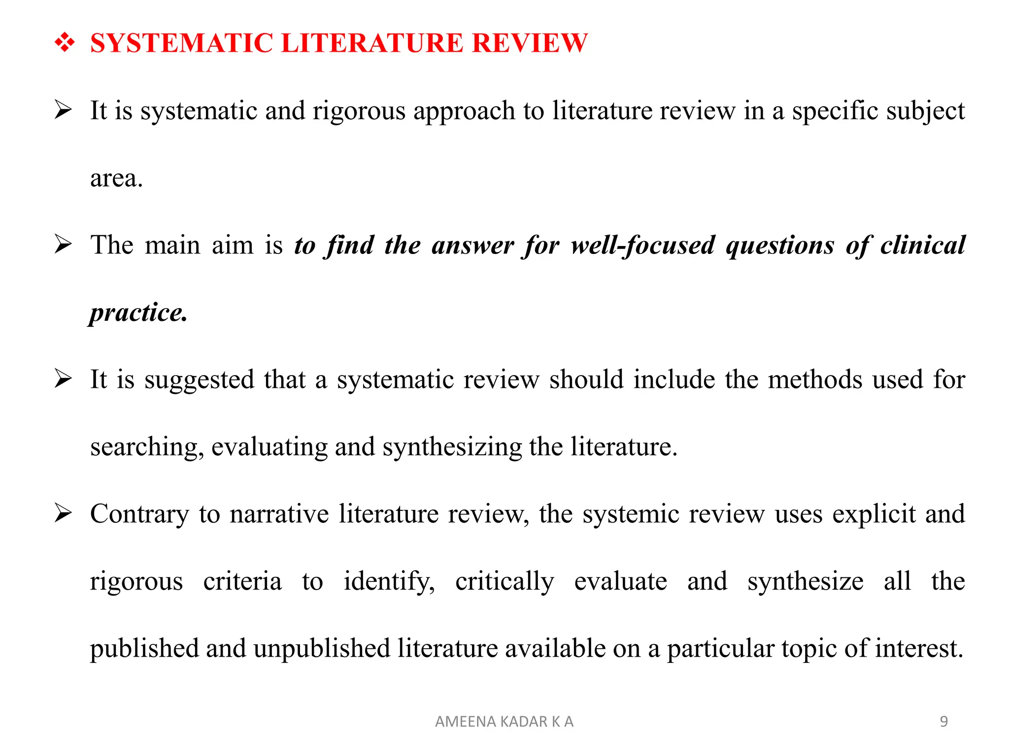 REVIEW OF LITERATURE AND SOURCES OF INFORMATION | PPTX