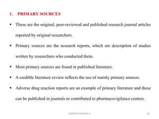 REVIEW OF LITERATURE AND SOURCES OF INFORMATION | PPTX