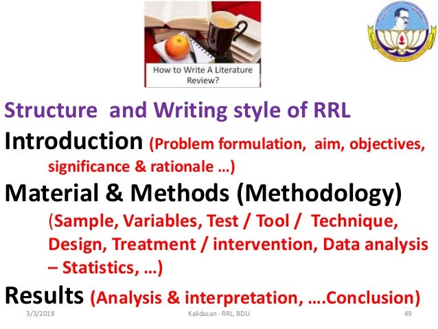 Review of literature and thesis writing