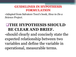 Review of Literature, Hypothesis and Conceptual framework | PPTX