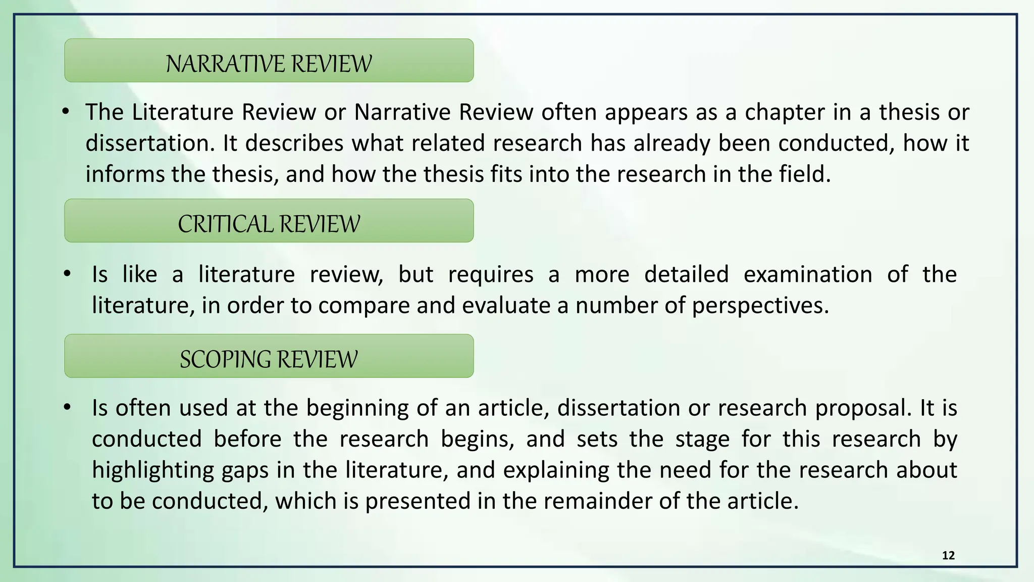 Review of literature final research methodology | PPTX