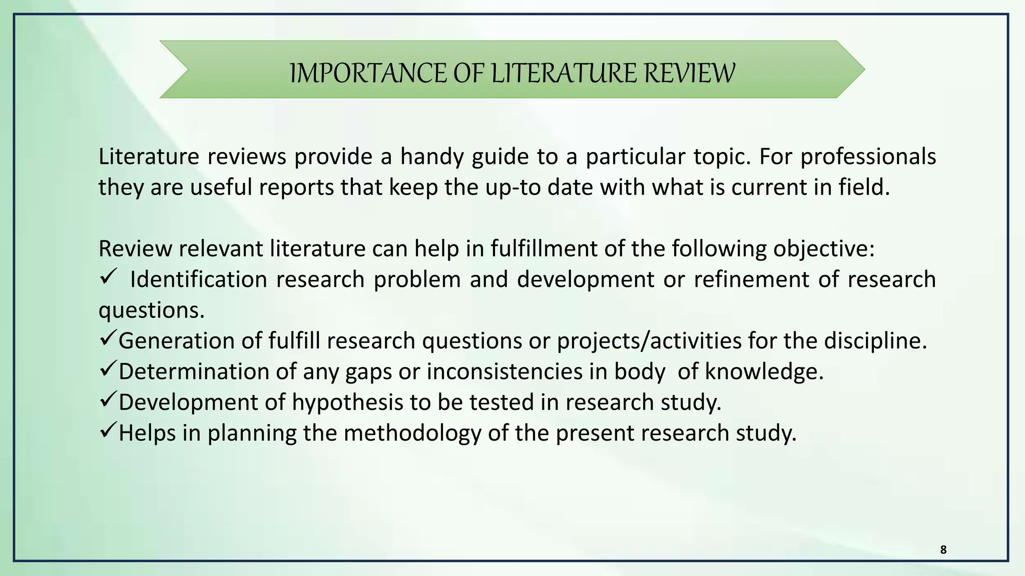 Review of literature final research methodology | PPTX