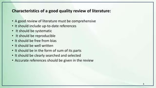 Review of literature final research methodology | PPTX