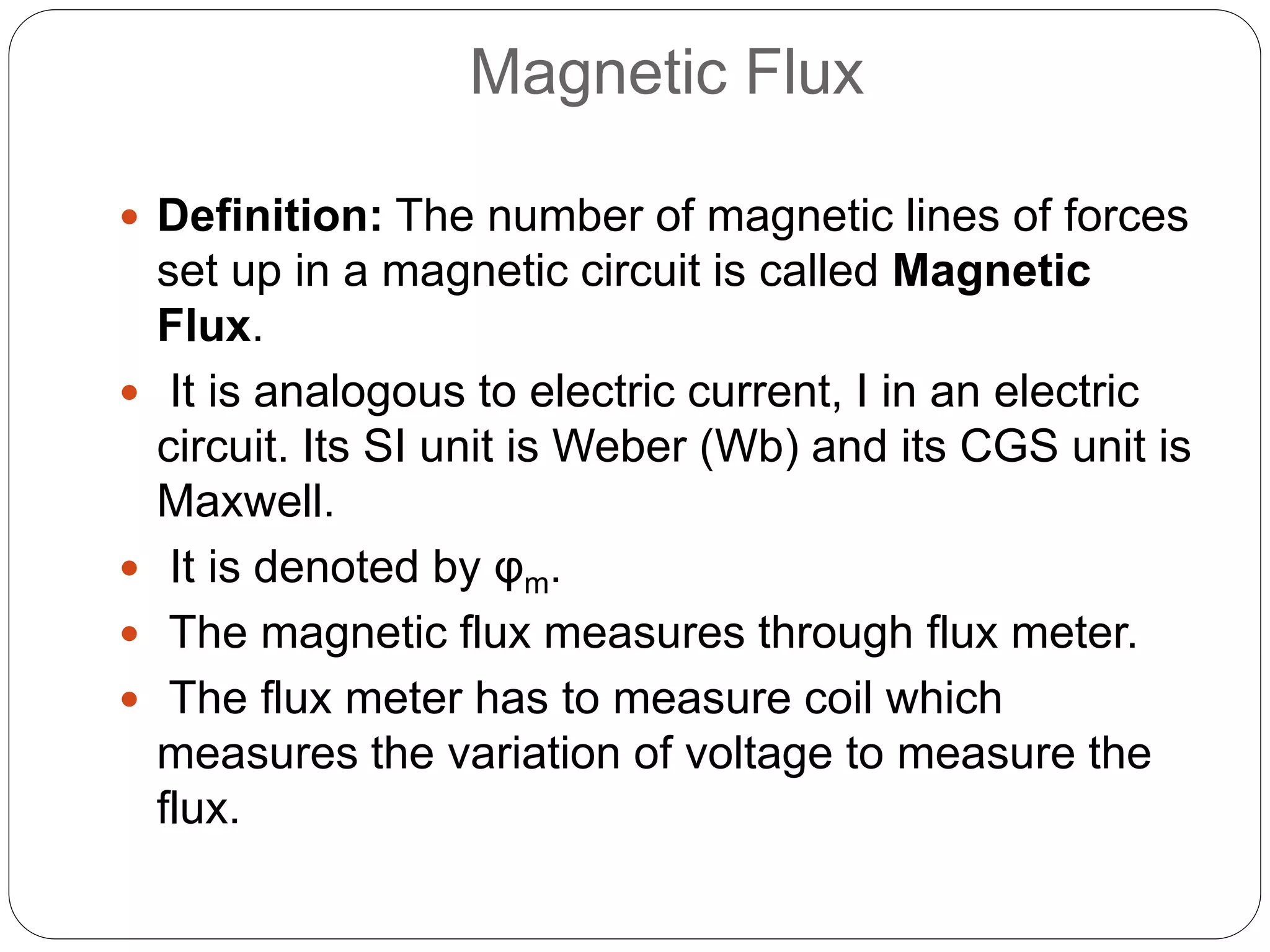 Review of magnetic circuits | PPTX