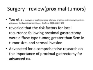 Review of management of gastric cancer | PPTX