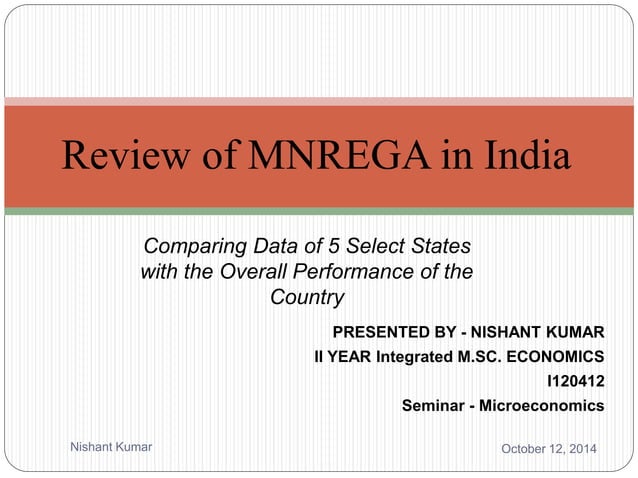 Review of mnrega in india | PPT