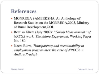 Review of mnrega in india | PPTX