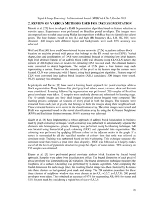 Review of ocr techniques used in automatic mail sorting of postal ...