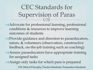 Review of Paraeducator Curriculum | PPT