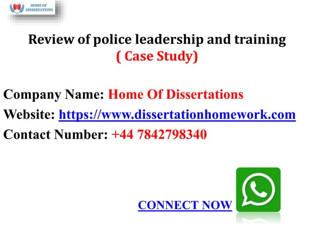 Review of police leadership and training | PPTX