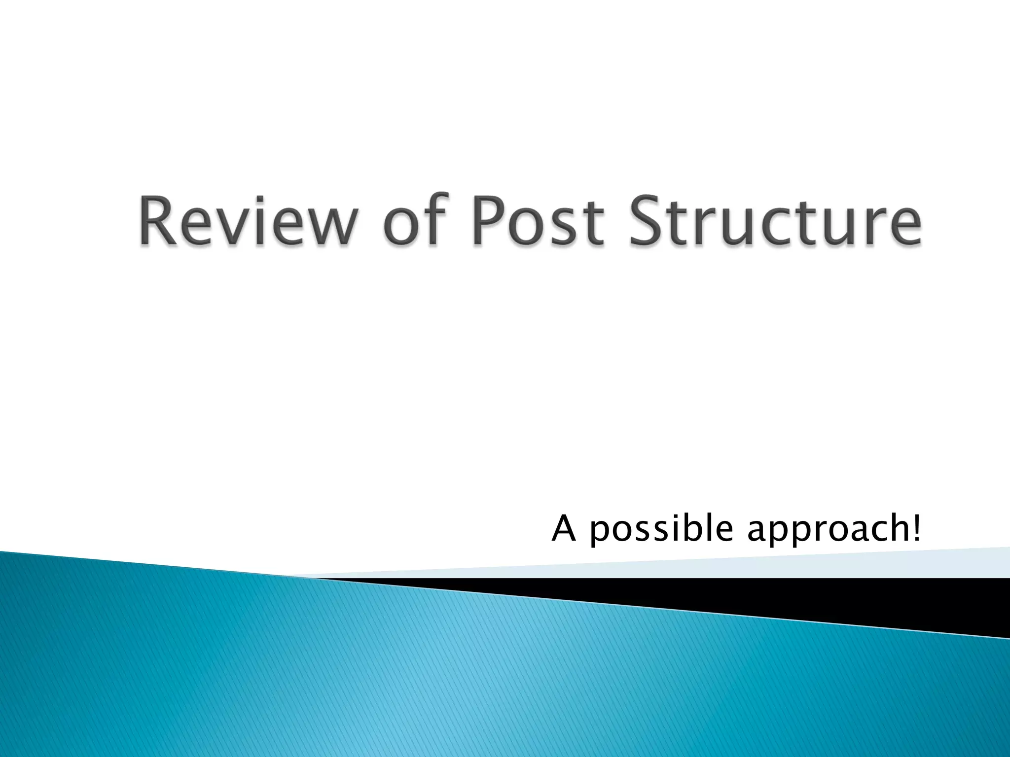 Review of post of responsibility structure general | PDF