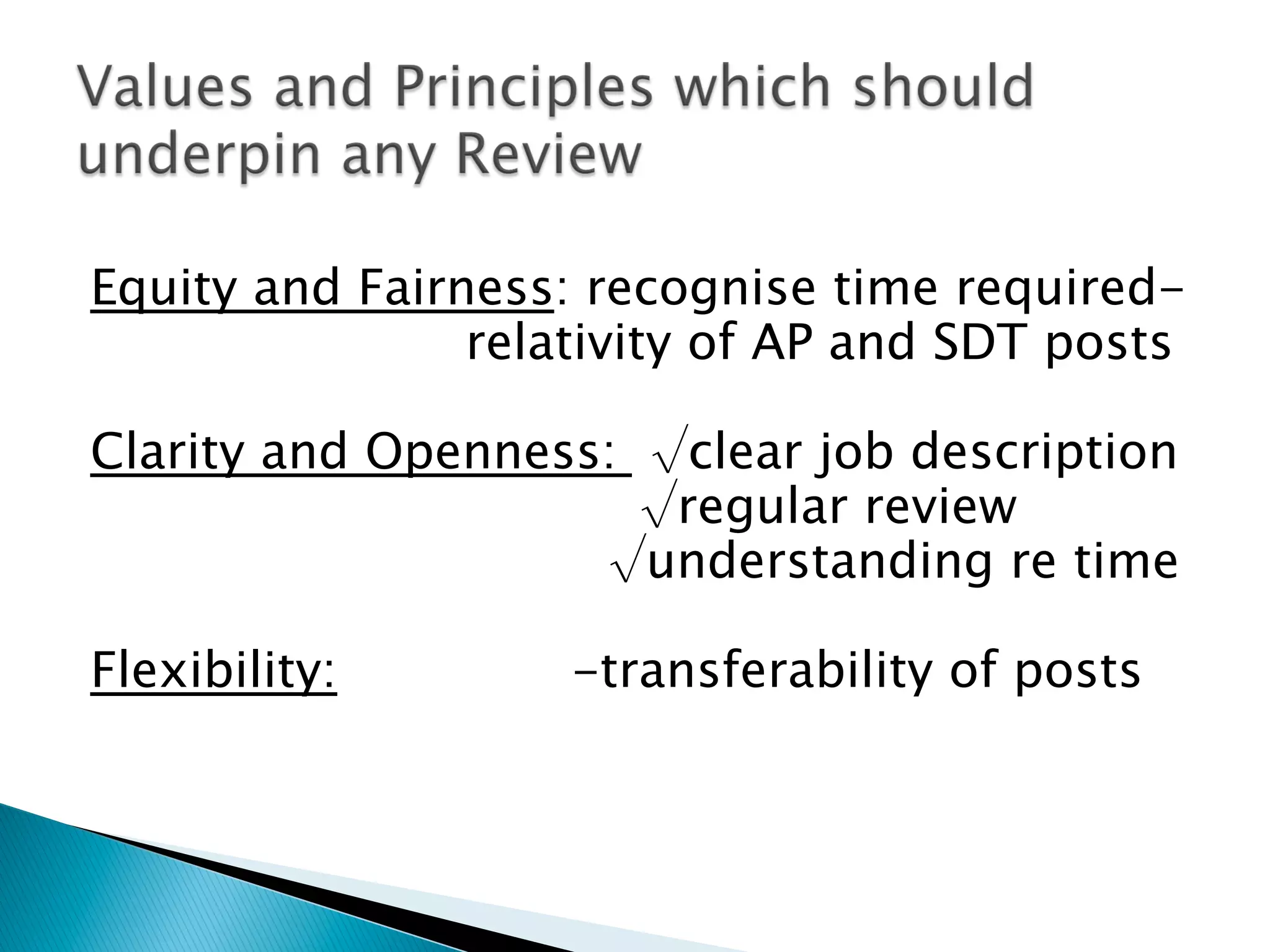 Review of post of responsibility structure general | PDF