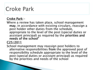 Review of post of responsibility structure general | PDF