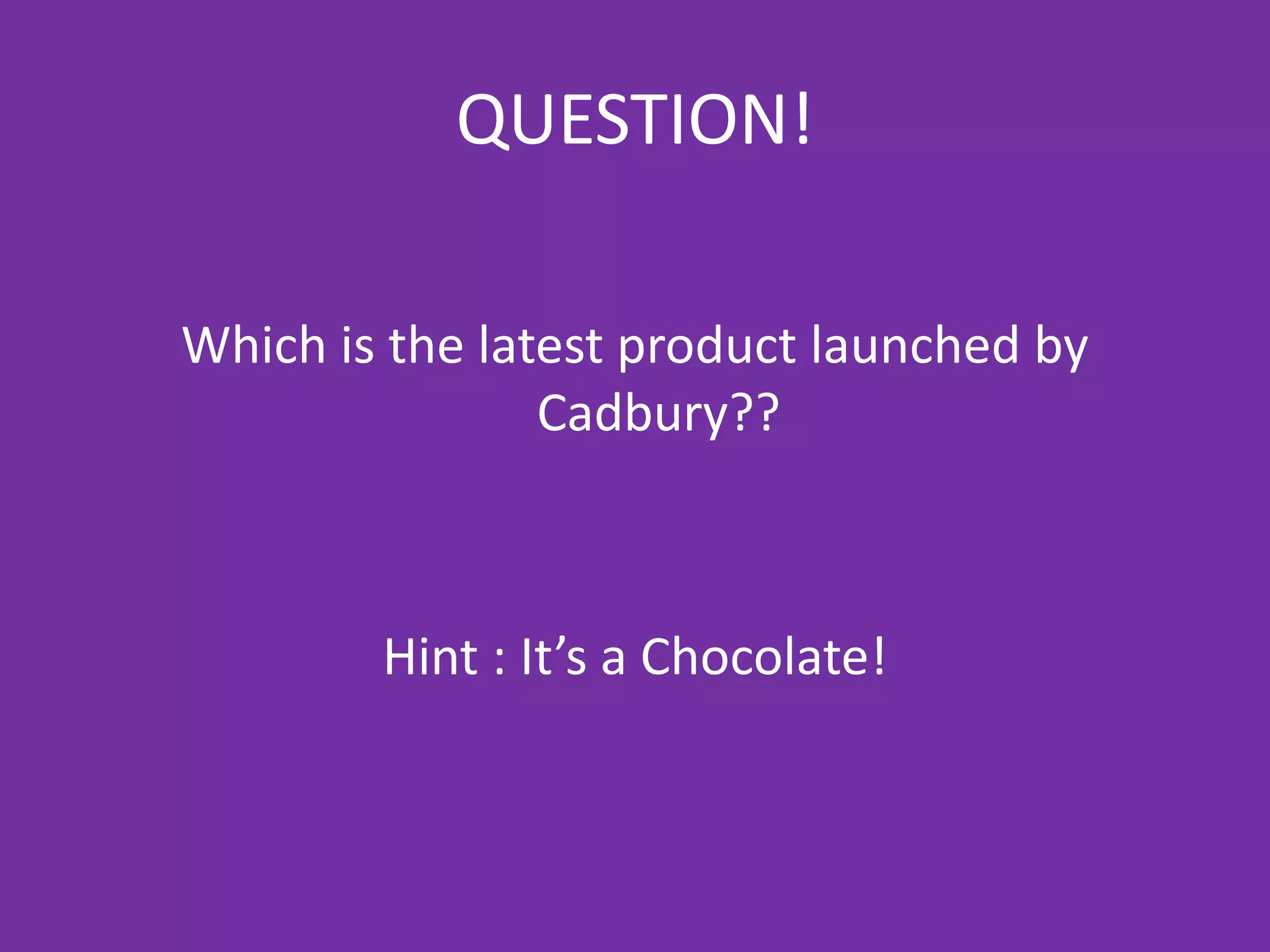 Product Mix of Cadbury | PPTX
