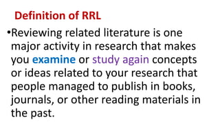 Review of related literature | PPTX