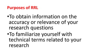 Review of related literature | PPTX