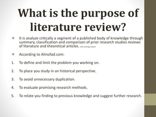 Review of related literature presentation | PPTX