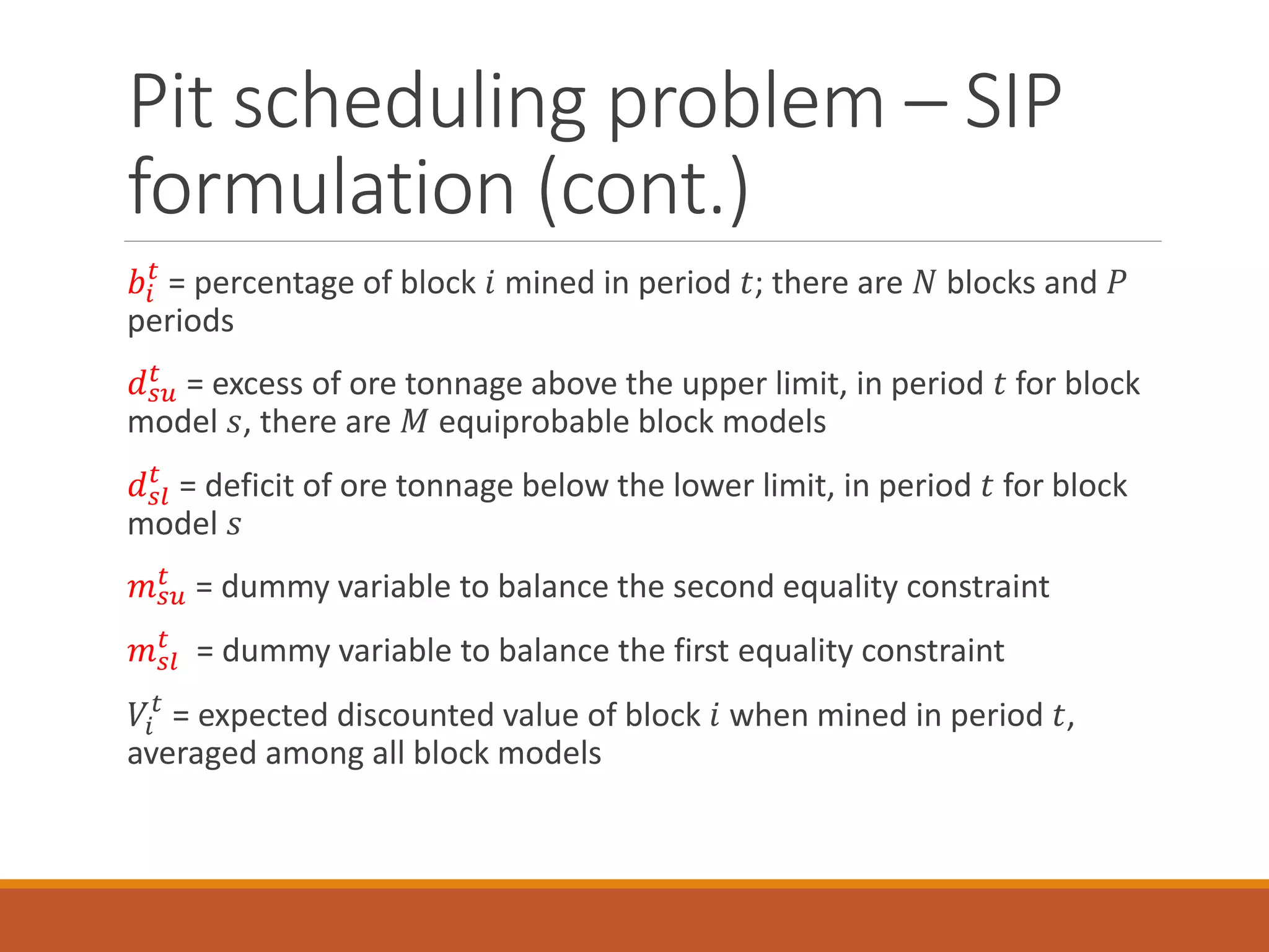 Review Of Scheduling Algorithms In Open Pit Mining Ppt