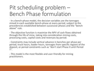 Review of scheduling algorithms in Open Pit Mining | PDF