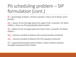 Review of scheduling algorithms in Open Pit Mining | PDF