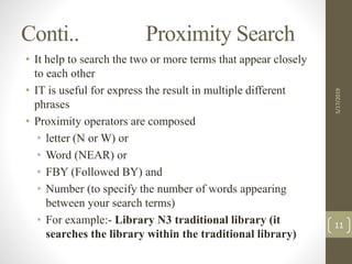 Review of search and retrieval strategies | PPTX
